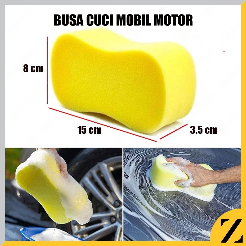 Jual Sponge Busa Cuci Mobil Motor Piring Kuning 8 Busa Foam Wash Tebal ...