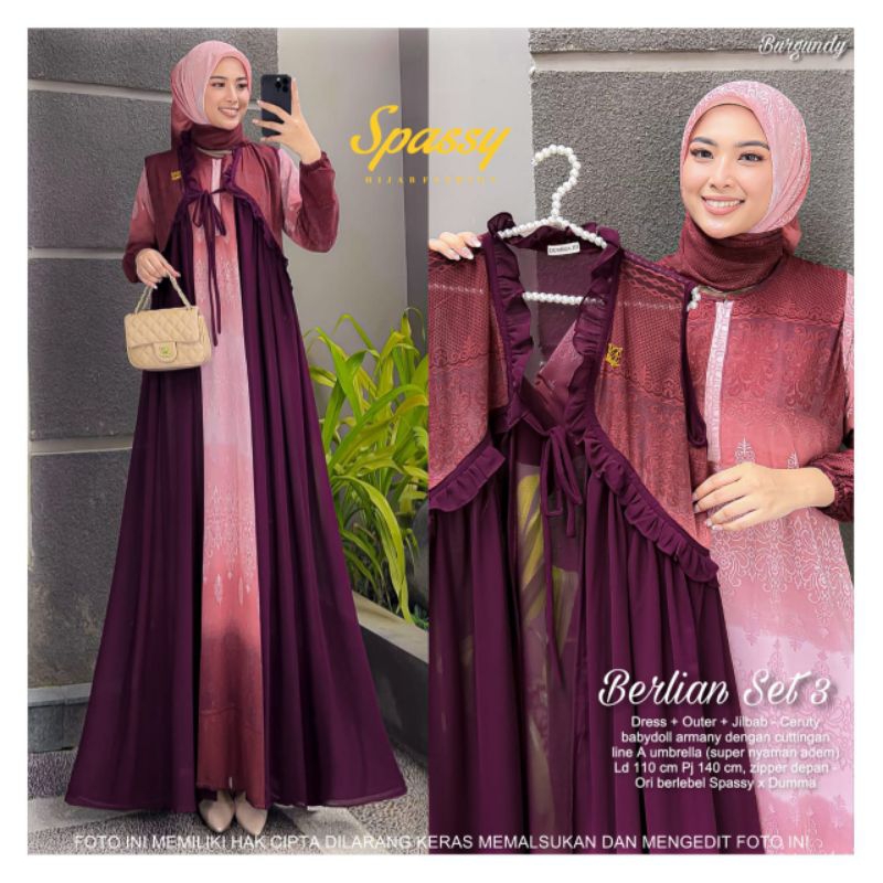 Jual READY(SIAP KIRIM) BERLIAN SET 8 LABEL JASMINE SET GAMIS WANITA ...