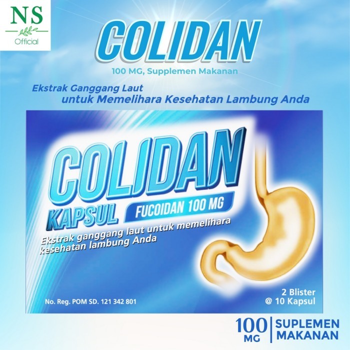 Jual Colidan Fucoidan 100 Mg - 1 Blister Isi 10 Kapsul / Lambung / Maag ...