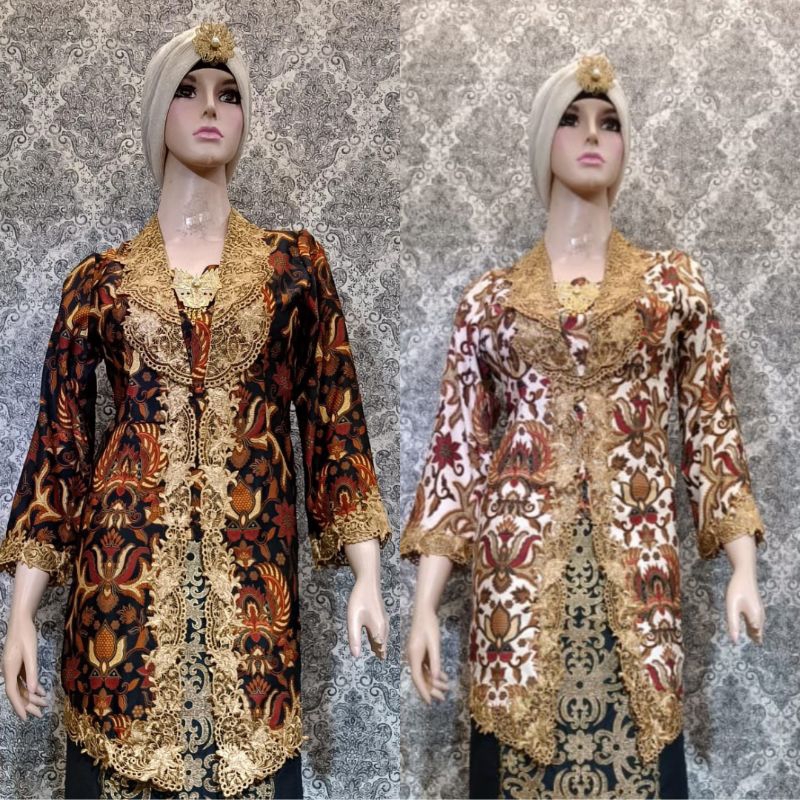 Jual Kebaya Batik Bordir Tumpuk | Kebaya Tunik Bordir Tumpuk | Kebaya ...