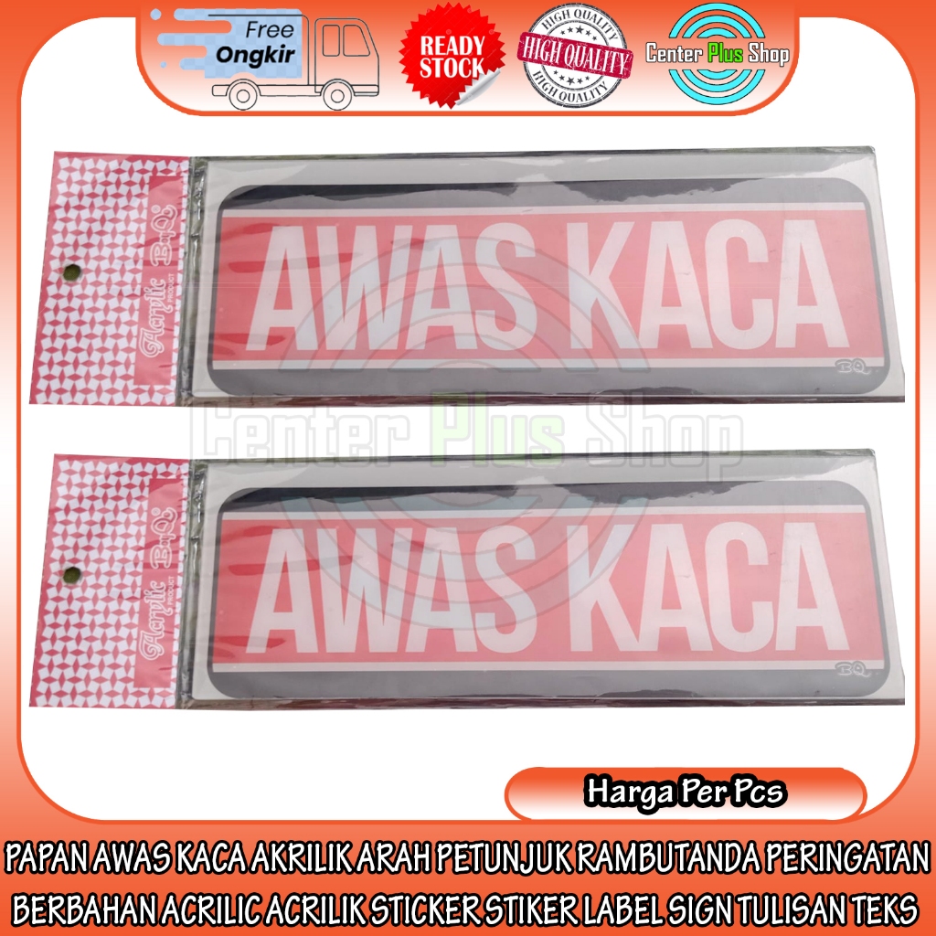 Jual PAPAN AWAS KACA AKRILIK ARAH PETUNJUK RAMBU TANDA PERINGATAN ...
