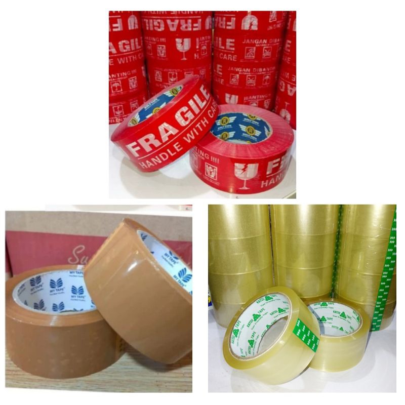 Jual lakban fragile lakban jangan dibanting 300 yard full 48x100yard ...