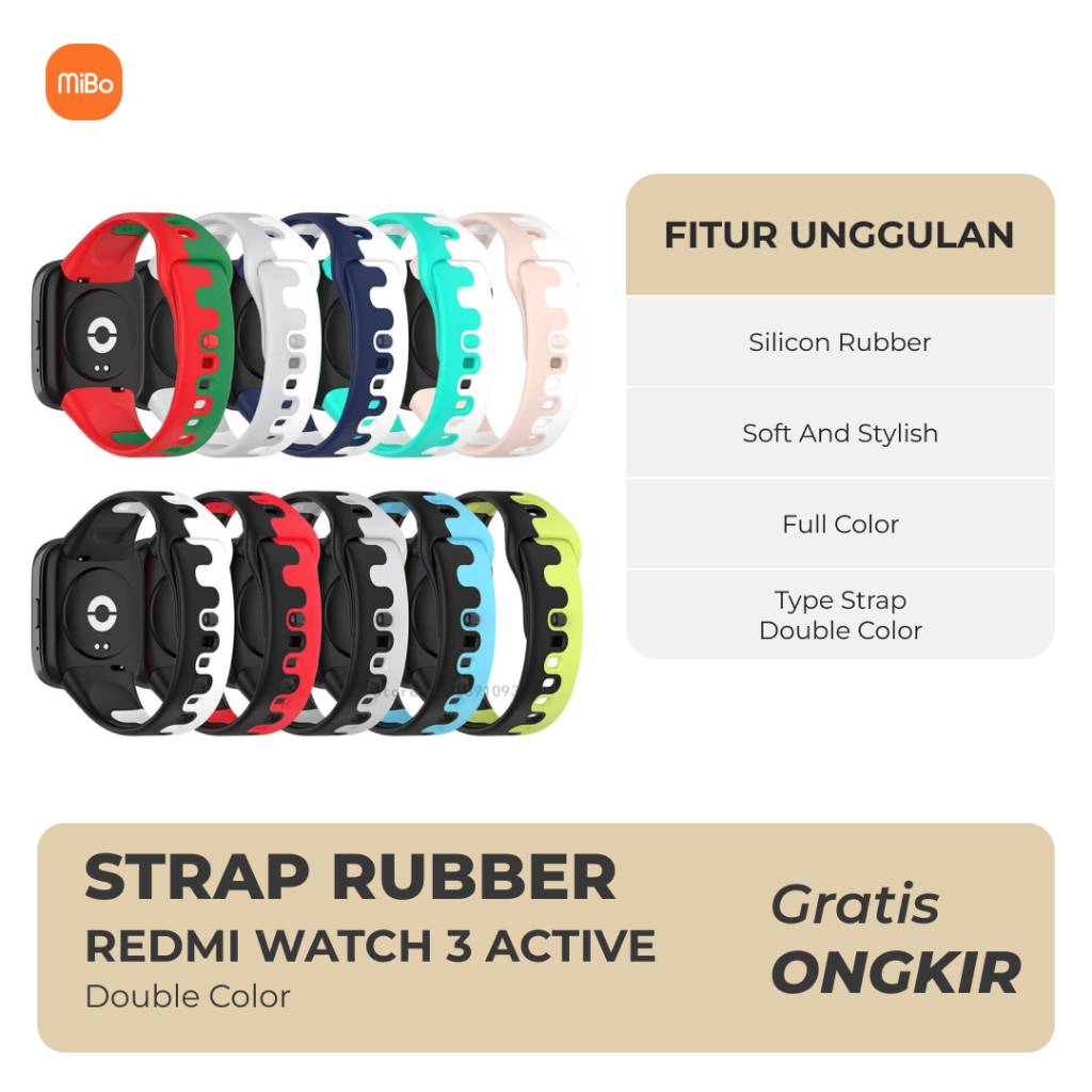Jual Strap Redmi Watch 3 Active Double Colors Tali Jam Redmi Watch 3 ...