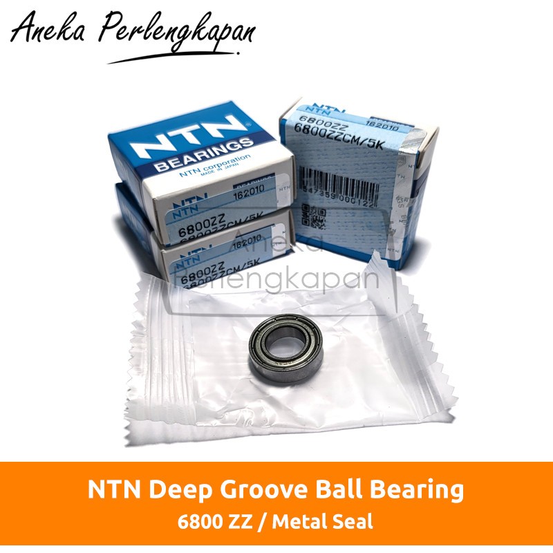 Jual Deep Groove Ball Bearing 6800ZZ Metal Seal - As 10mm NTN Japan ...