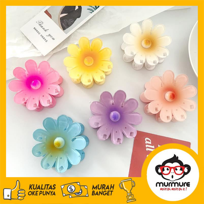 Jual MURMURE I JEPIT RAMBUT BUNGA BESAR WARNA SOFT JELLY JEDAI BUNGA ...