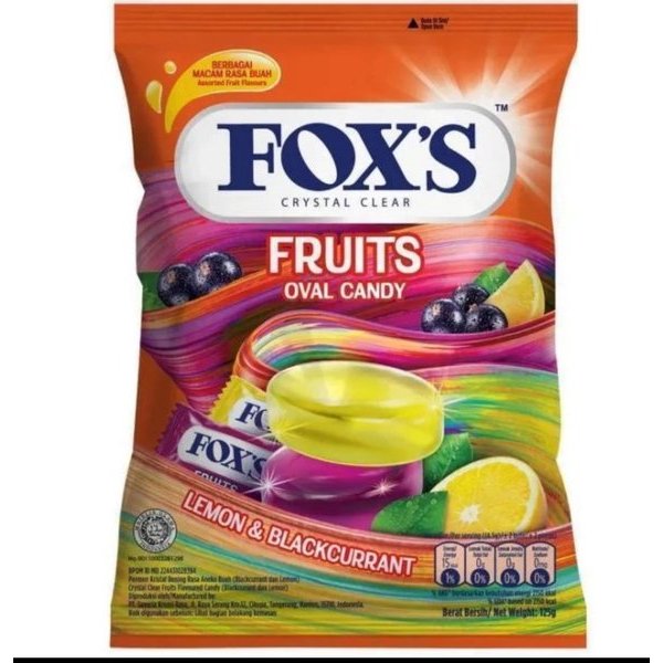 Jual PERMEN FOXS 125GRAM - Fox's Kristal Clear - Fruit Oval Candy ...