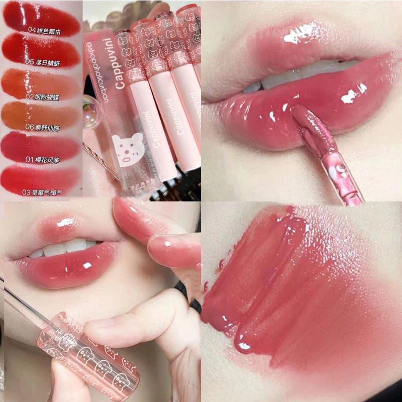 Jual CAPPUVINI GLASS LIP GLOSS KOREAN LIPSTIK LIP TINT GLOSSY LIPSTIK | Shopee Indonesia