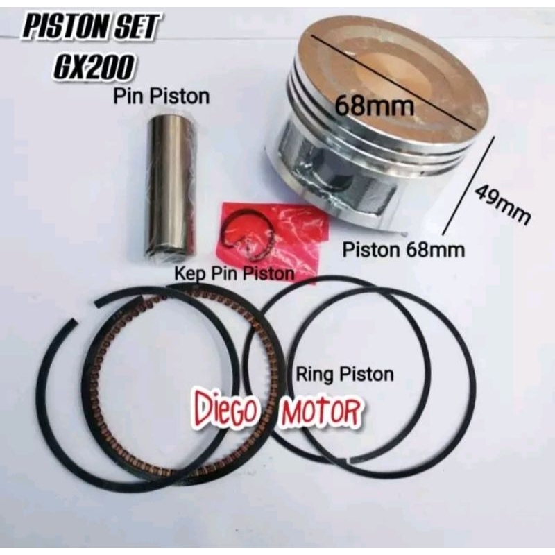 Jual PISTON ASSY GX200 6.5HP SEHER MESIN BENSIN GX 200 | Shopee Indonesia