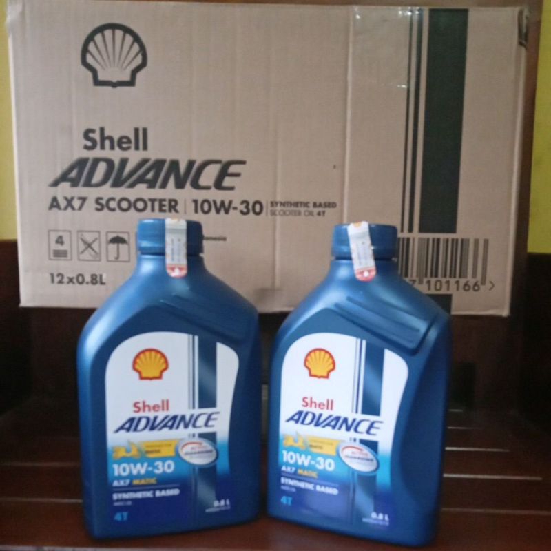 Jual Oli Shell advance AX7 matic 10w-30 original 0.8 L | Shopee Indonesia