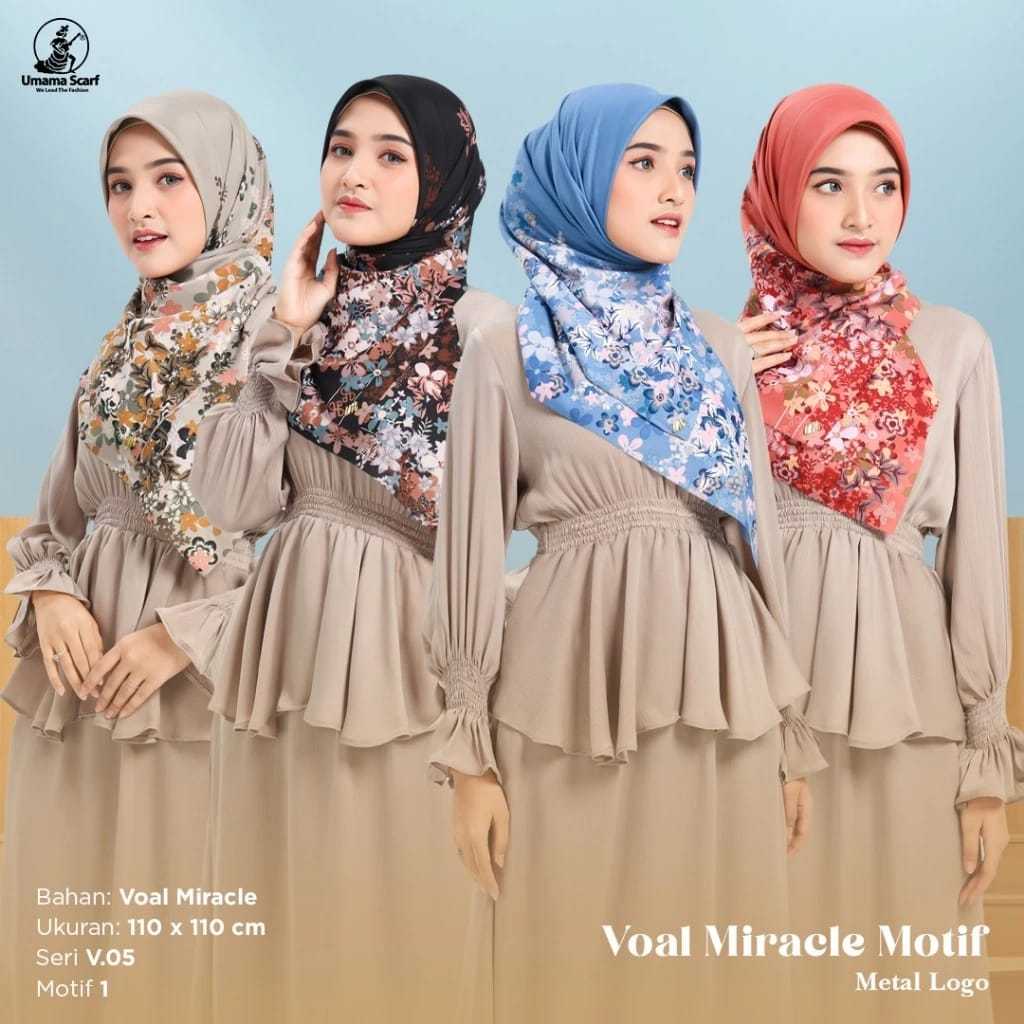 Jual HIJAB AZZAHRA MOTIF BUNGA TERBARU RANDOM WARNA DASAR | Shopee ...
