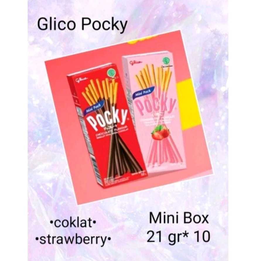 Jual Glico Pocky Mini Half Size Chocolate / Strawbery 22 gr Stick ...