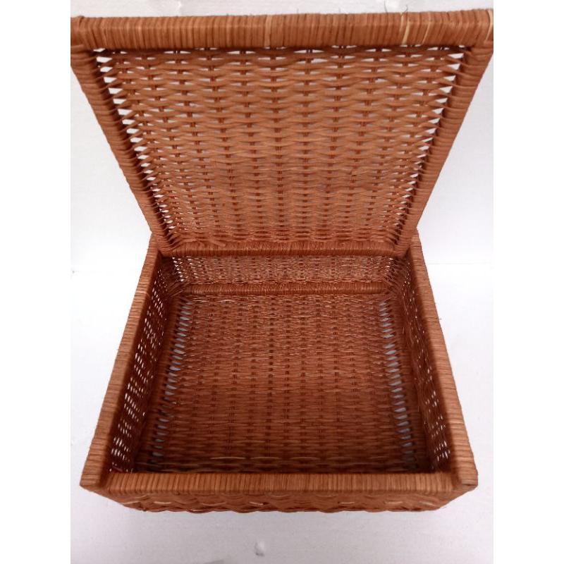 Jual box rotan kotak rotan 40x35x15cm / hampers natal / keranjang natal ...