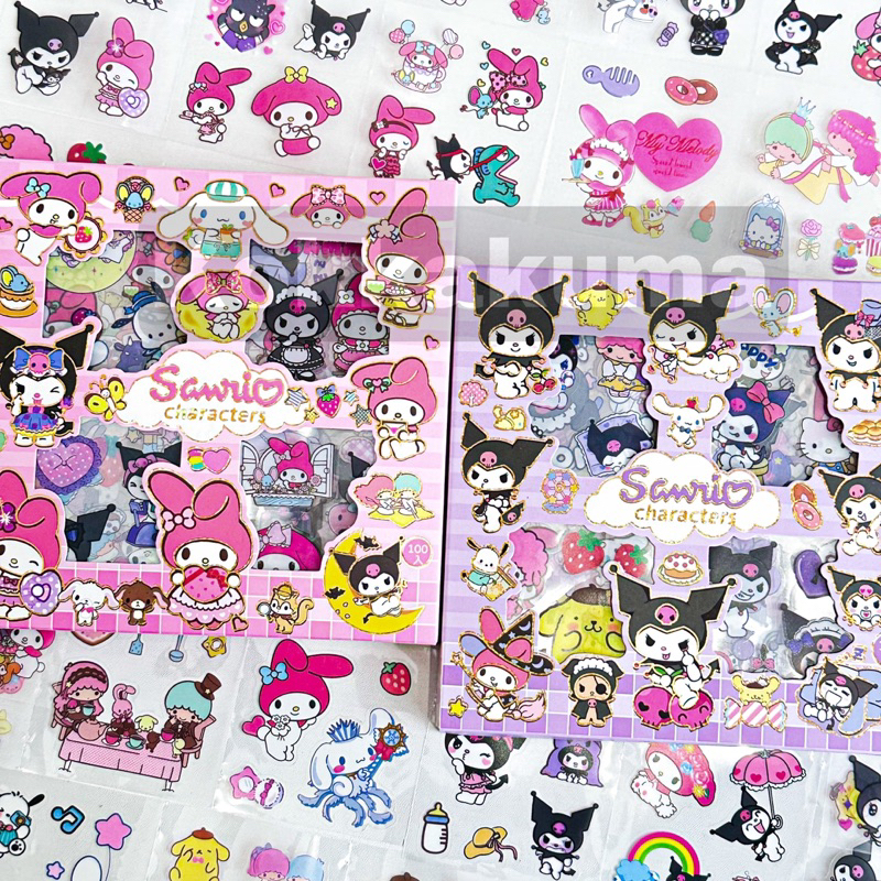 Jual ( KKM ) SANRIO MY MELODY KUROMI Sticker Box 2D Dekorasi Anak Cewek ...