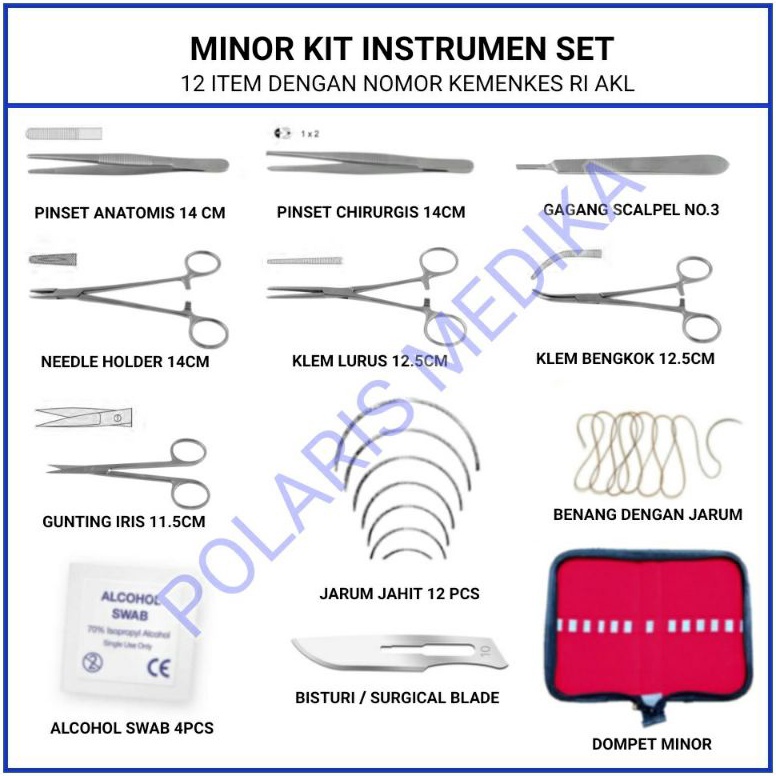 Jual HARGA BERSAHABAT MINOR Kit Instruments Set Bedah | Shopee Indonesia
