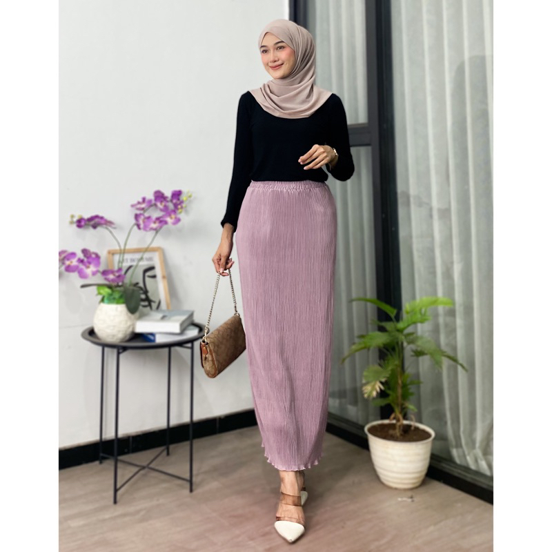 Jual ROK SPAN WAVY / Rok Plisket Wavy / Rok Wavy XXXL / Rok Plisket Lidi / Rok Pensil / Rok Slim ...