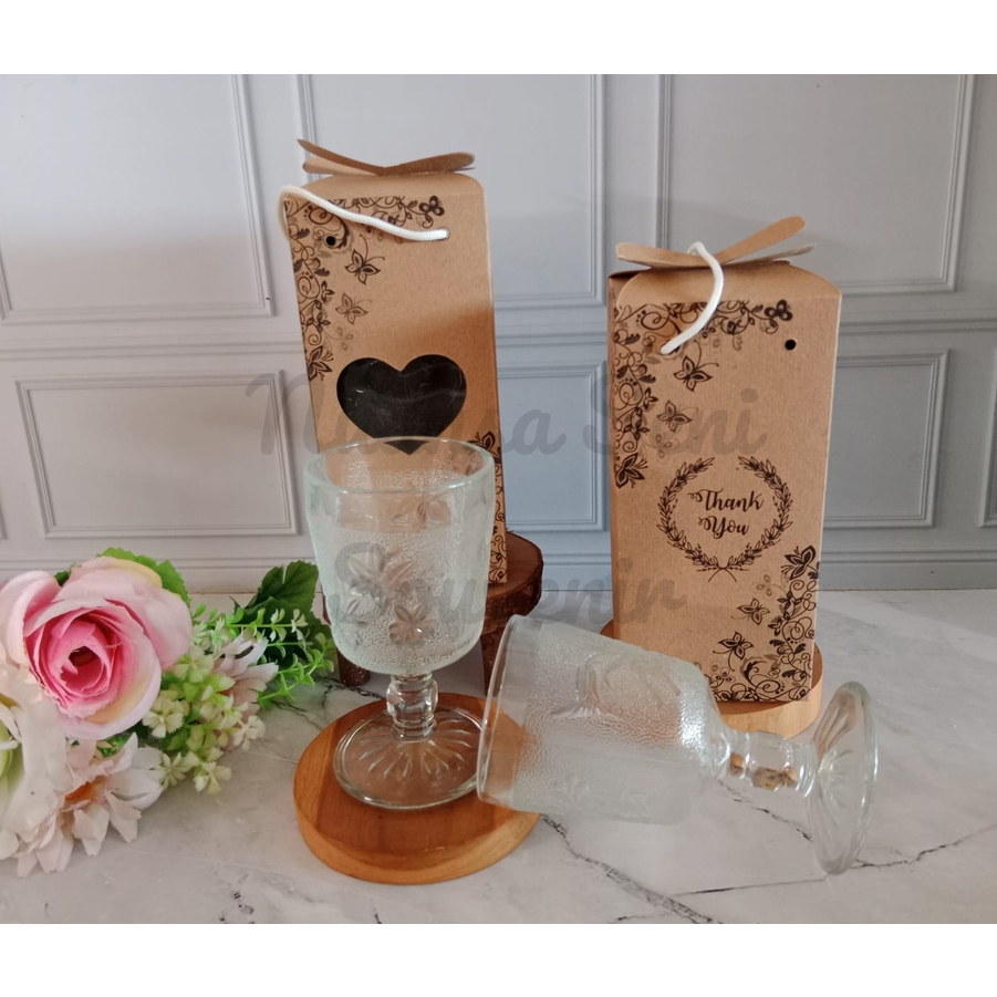 Jual Souvenir Gelas Kaki Bunga Gelas Wine Stemware Motif Bunga Gelas ...