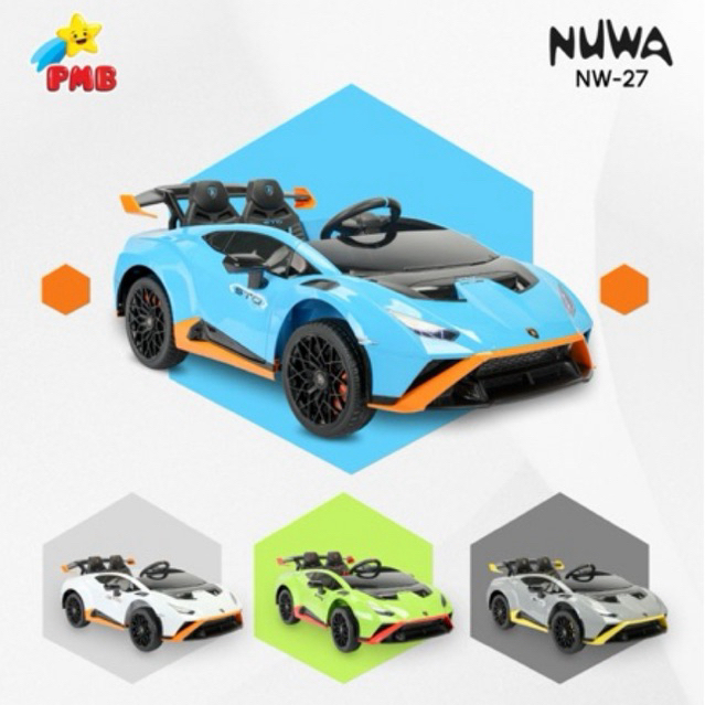 Jual Mainan Mobil Aki Anak PMB NUWA NW27 NW-27 NW 27 BAN KARET Lamborghini Official Licensed ...