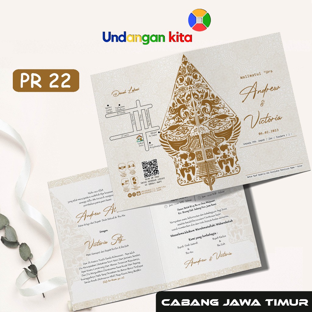 Jual Undangan Kita Surabaya Undangan Pernikahan Jasmine / BC Gold ...