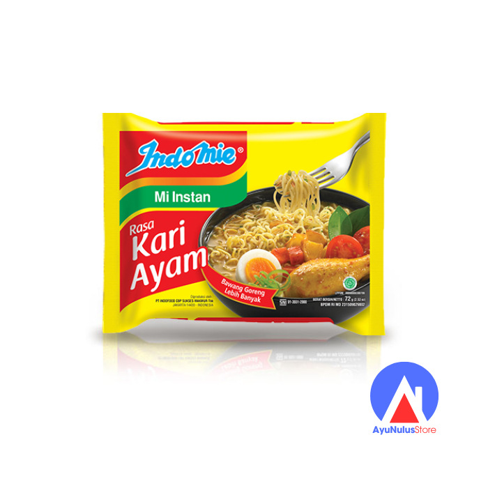 Jual Indomie Mi Instan Kuah Rasa Kari Ayam 72 gr Dengan Bawang Goreng ...
