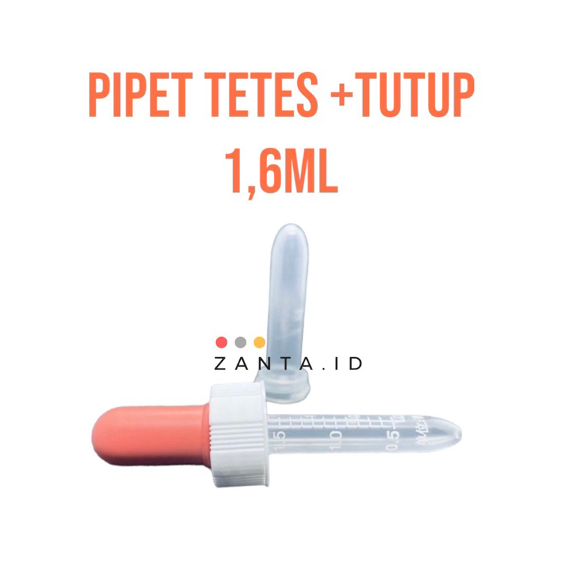 Jual Pipet tetes drop sirup dengan tutup | Pippet cairan 1,6ml | Shopee ...