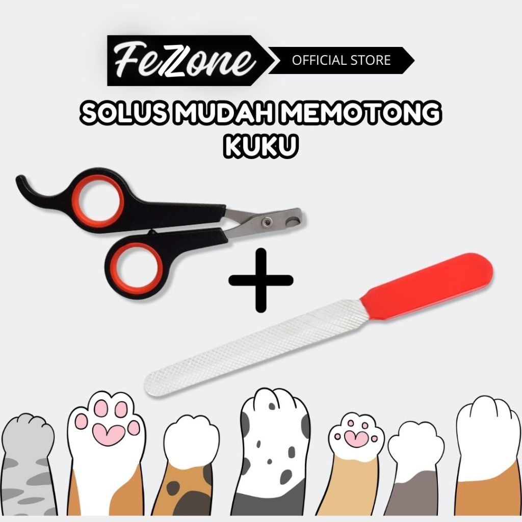 Jual Gunting Kuku Pemotong Kucing Anjing Hewan Set Grooming Alat Potong ...