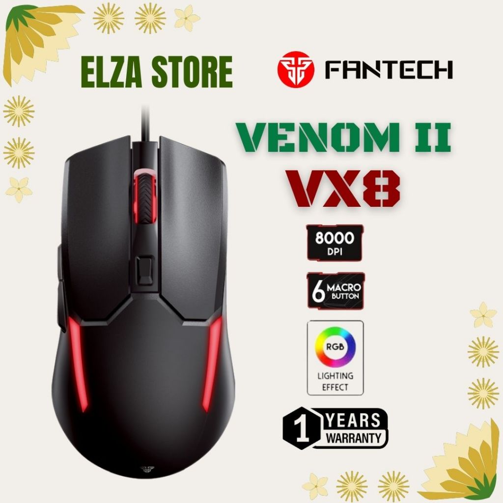 Jual Fantech Mouse Gaming Macro RGB Venom II VX8 | Shopee Indonesia