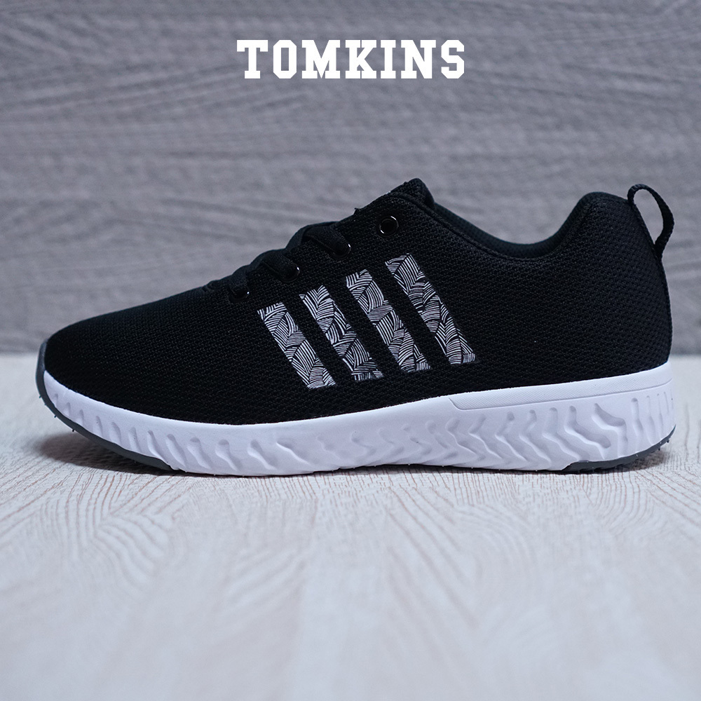 Jual Sepatu Casual TOMKINS - Nolly Hitam Putih Sneakers Olahraga Wanita ...