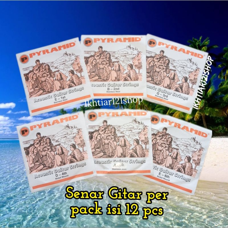Jual 1 Pack Senar Gitar Akustik Pyramid/Senar Guitar Akustikan perpack ...