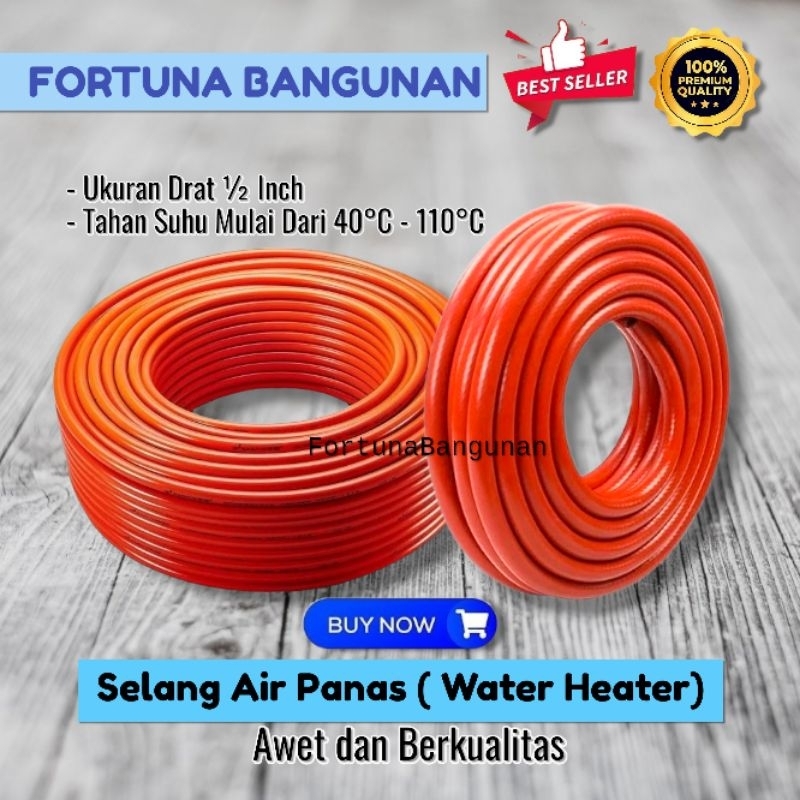 Jual Selang Air Panas / Pipa Air Panas Water Heater 1/2" Orange ...