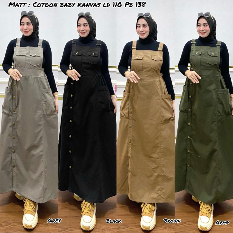 Jual QF. Overall Cargo Full Kancing samping 08/ gamis overall / Overall ...