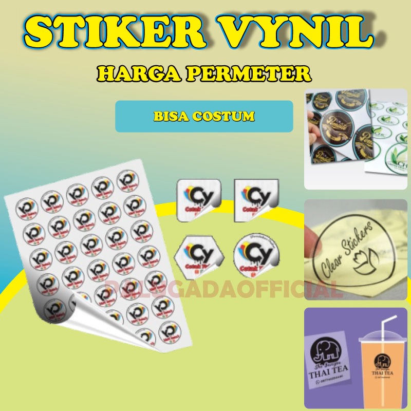 Jual stiker vynil per meter sticker jualan costem label makanan dan ...