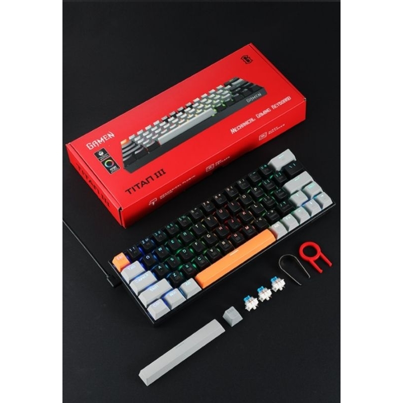 Jual Gamen Titan III Mechanical Gaming Keyboard RGB Blue with PBT ...