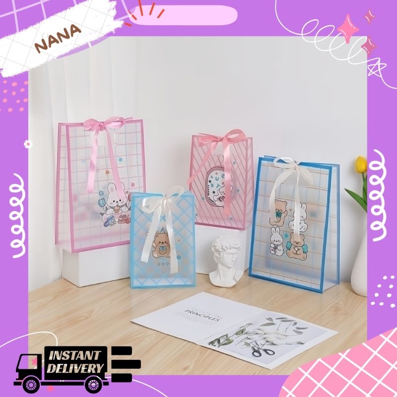 Jual GIFT BAG TRANSPARAN ANIMAL KAWAII LUCU / PVC BAG HADIAH LUCU GB-28 ...