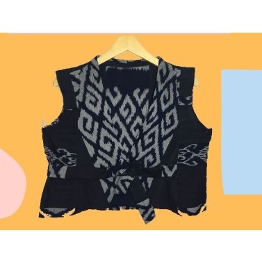 Jual baju seragam couple kantor pesta Vest Rompi rajut Batik Tenun ikat ...