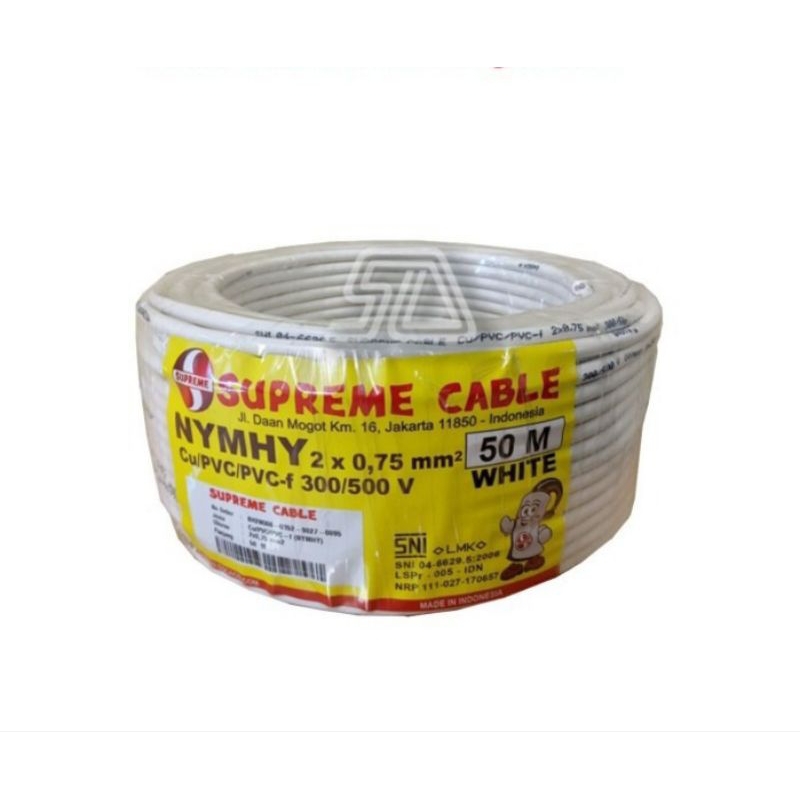 Jual KABEL SUPREME NYMHY 2X0.75 50M,100M | Shopee Indonesia