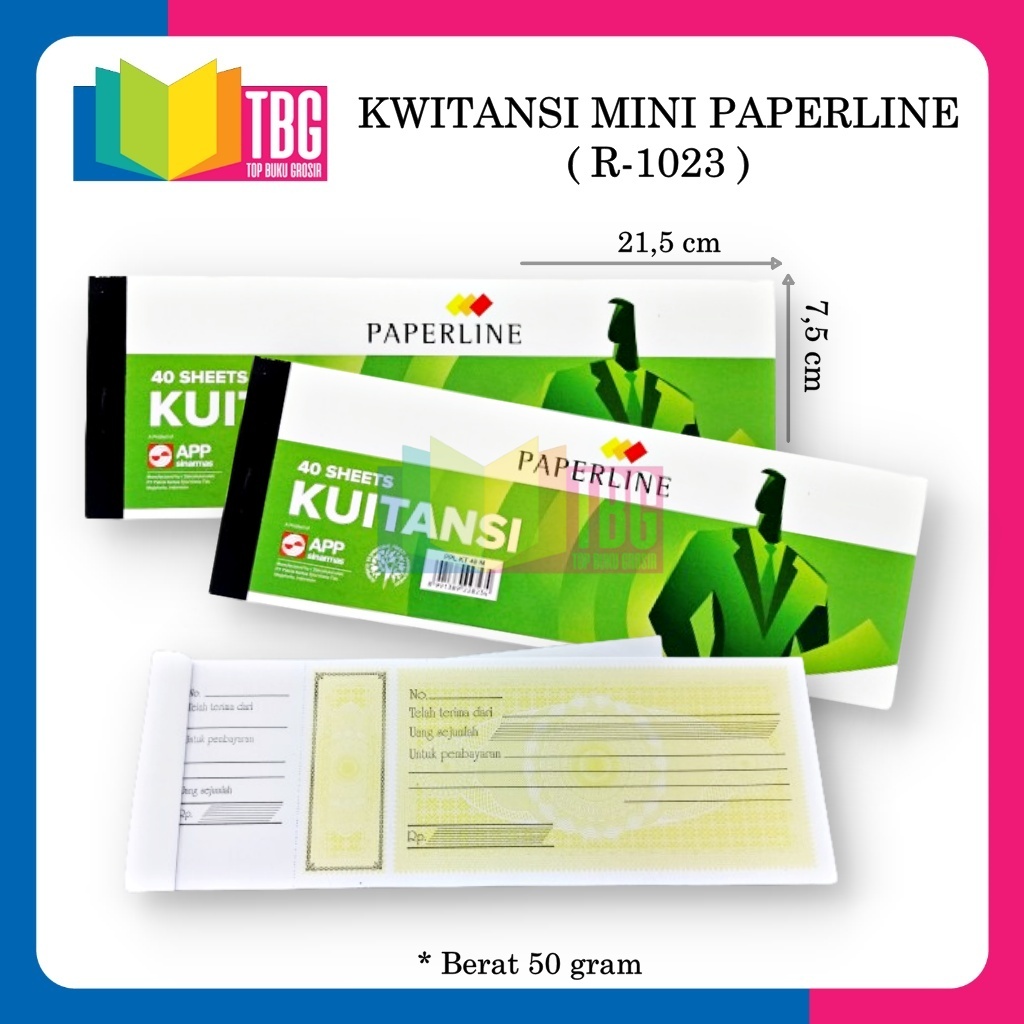Jual 1 PCS KWITANSI MINI PAPERLINE BUKU KUITANSI BUKTI PEMBAYARAN (R ...