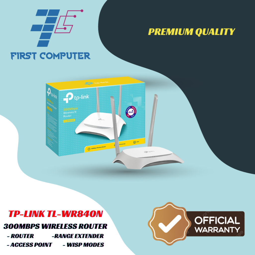 Jual TP LINK TL-WR 840 N | WIRELESS ROUTER 300 MBPS | Shopee Indonesia