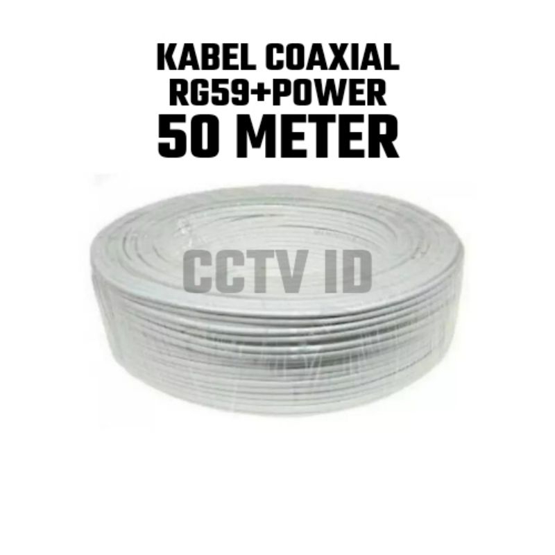 Jual KABEL CCTV RG59 PLUS POWER 50 METER PUTIH | Shopee Indonesia