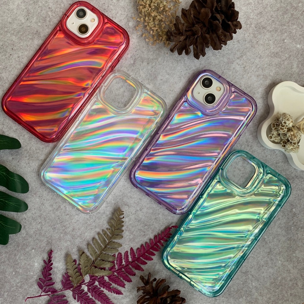 Jual (2) Dazzle Wave Case Hologram Softcase for iPhone MAX 11 12 13 14 ...