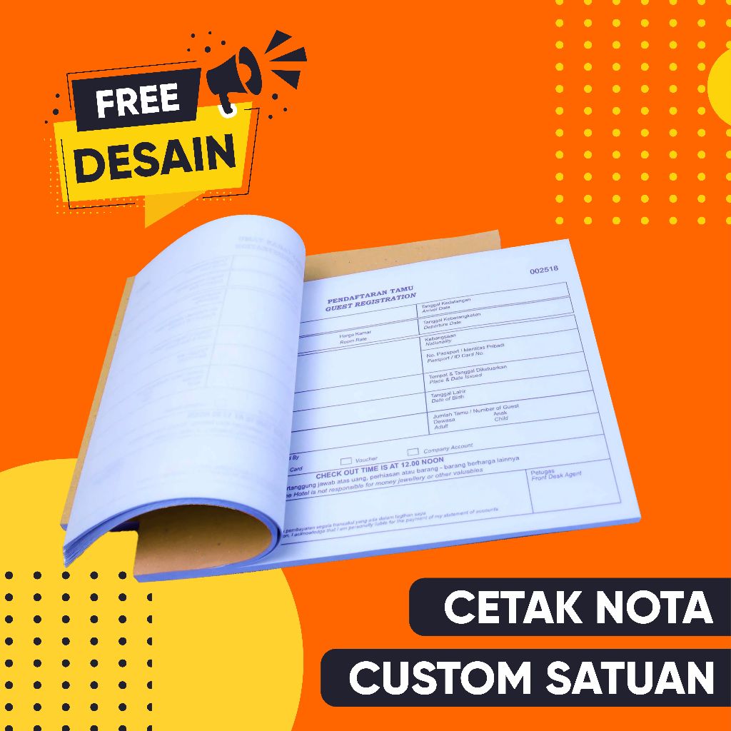 Jual Cetak Nota Custom Ukuran 1/2 Folio | Shopee Indonesia