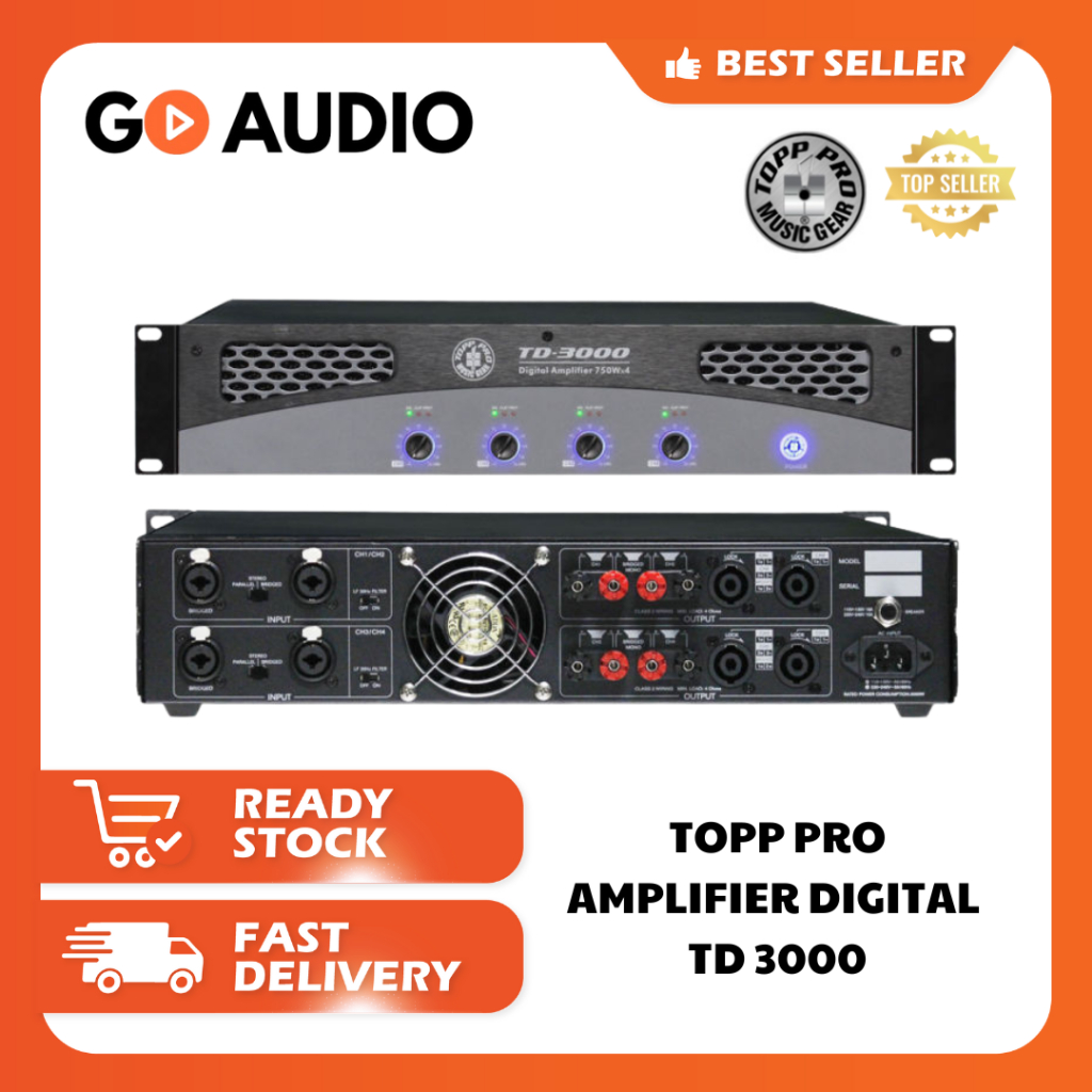 Jual TOPP PRO | Power Amplifier Digital TD 3000 440 Watt Original ...