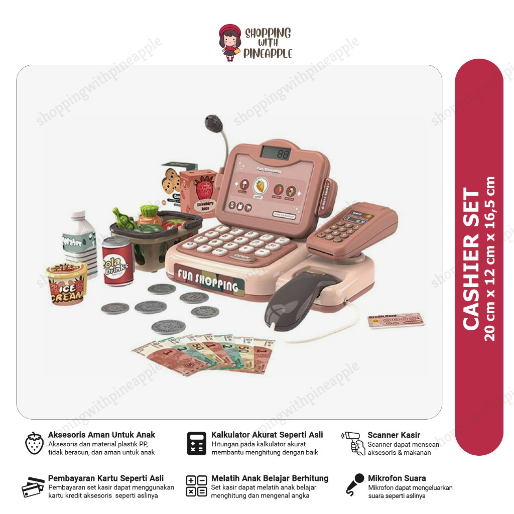 Jual SWP - Cashier Set 888 / Set Mainan Kasir Anak / Set Mainan Kasir ...