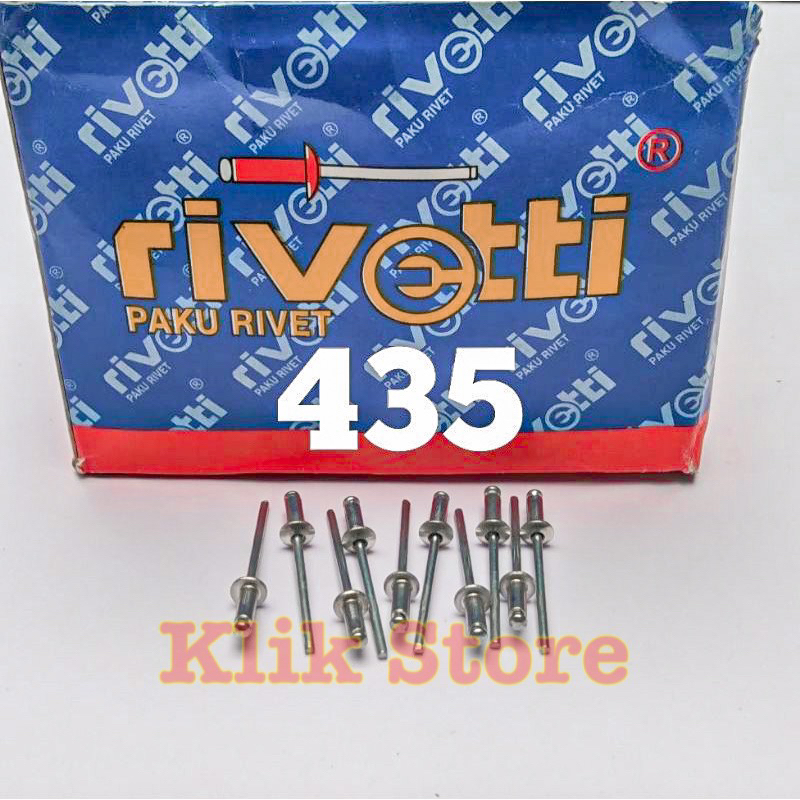 Jual Paku Rivet Aluminium 435 / bungkus ( 100 pcs ) | Shopee Indonesia