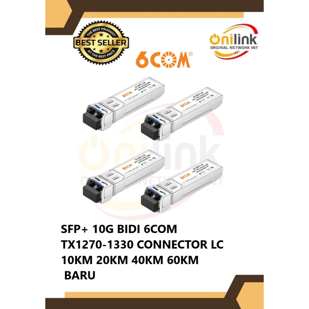Jual SFP+ 10G BIDI 6COM TX1270-1330 CONNECTOR LC 10KM 20KM 40KM 60KM BARU | Shopee Indonesia