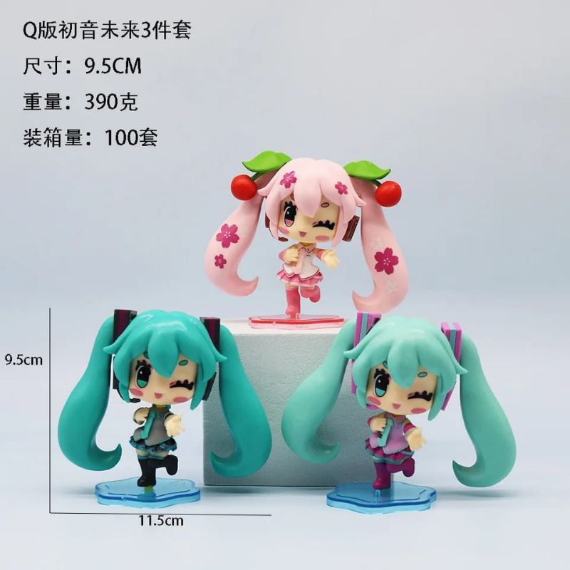 Jual hatsune miku chibi figure set 3 | Shopee Indonesia