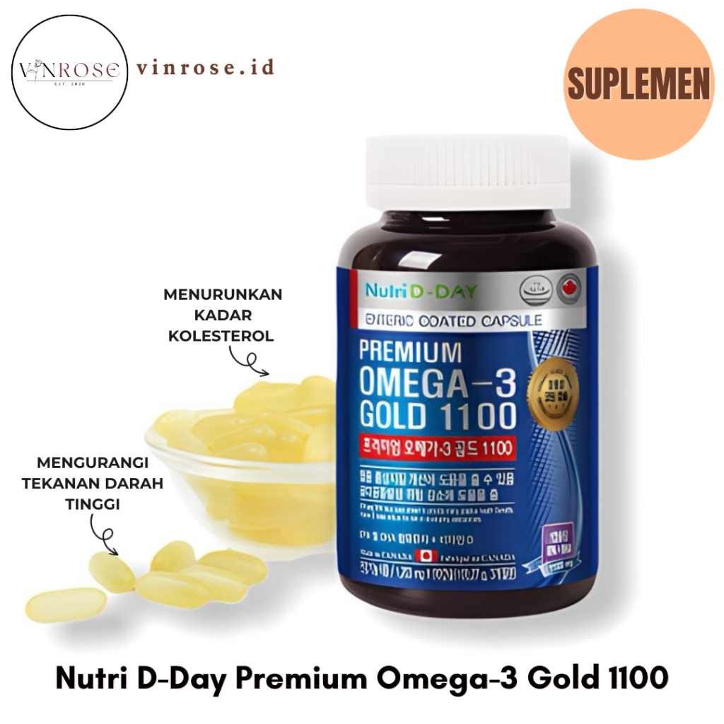 Jual Nutri D-Day Premium Omega-3 Gold 1100 Korea/ Vitamin Suplemen ...