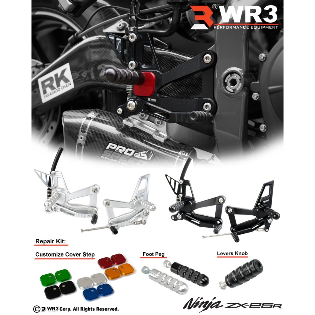 Jual Footstep / Underbone Racing Depan WR3 V - Series ZX25R 4-Cylinder ...