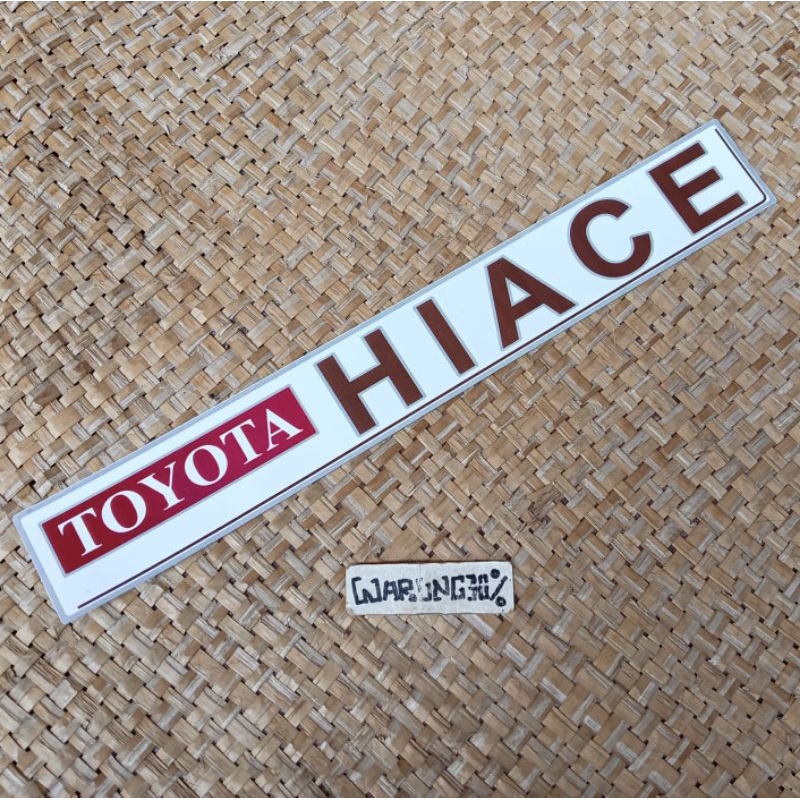 Jual sticker Toyota hiace repro dari sempel ori | Shopee Indonesia