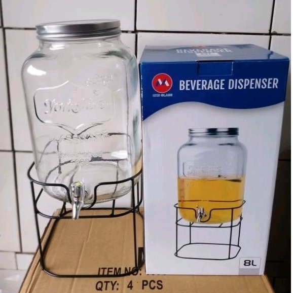 Jual dispenser kaca 8 Liter /wadah minuman | Shopee Indonesia