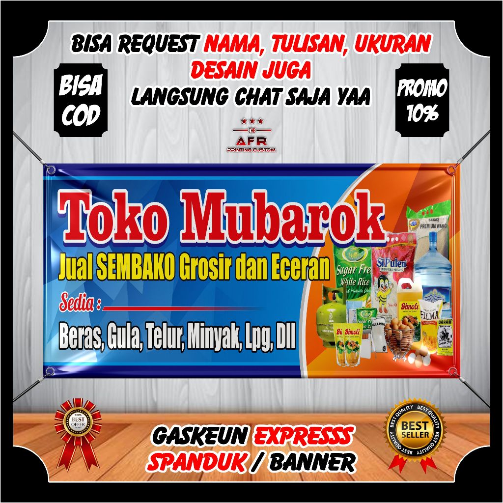 Jual Spanduk Warung Sembako Banner Toko Sembako Berkualitas Desain Suka Suka | Shopee Indonesia